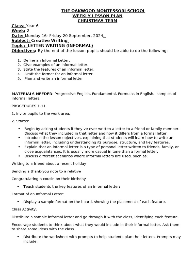 Year 6 Creative Writing WK2 | PDF