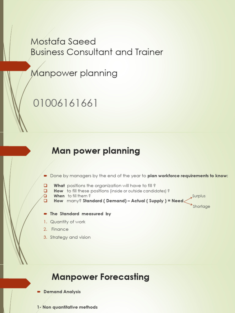 Manpower Workforce Planning 1691693333 | PDF