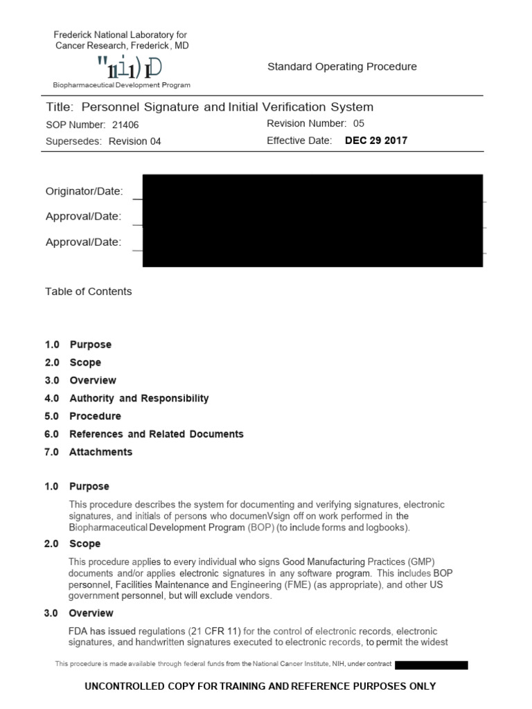 Personnel Signature and Initial Verification System | PDF ...