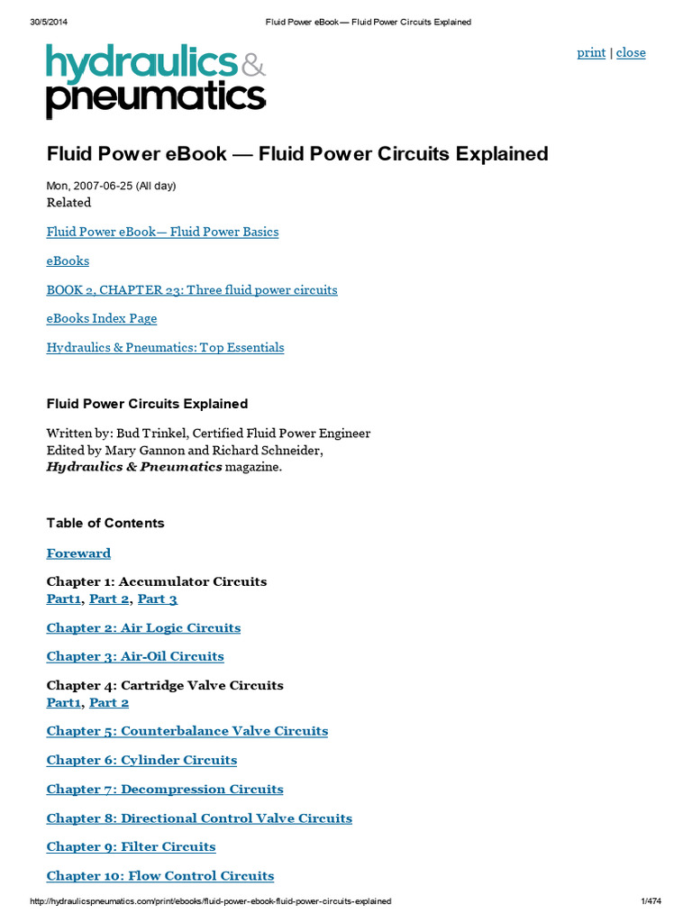 Fluid Power Ebook - Fluid Power Circuits Explained | PDF | Pump | Valve