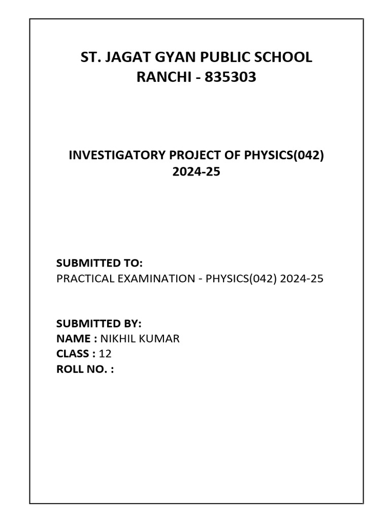 Physics Project | PDF | Rectifier | Direct Current