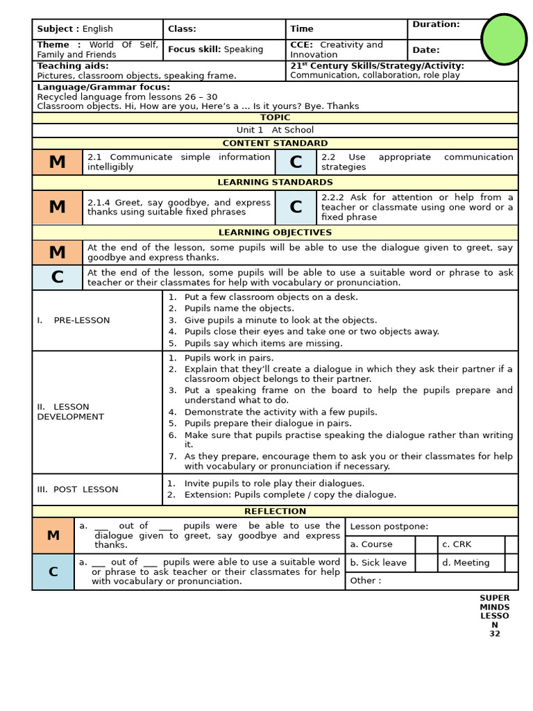 Lesson 32 Simplified Version | PDF | Communication | Teachers