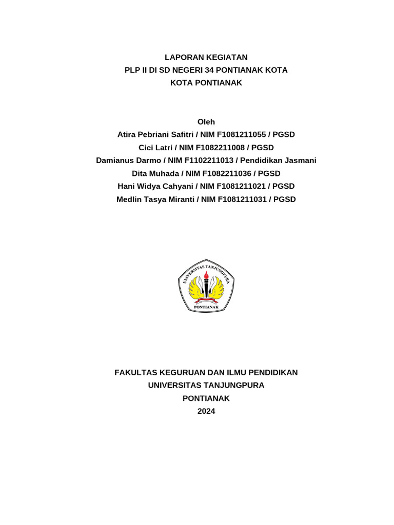 Laporan Akhir Kelompok SDN 34 Revisi | PDF