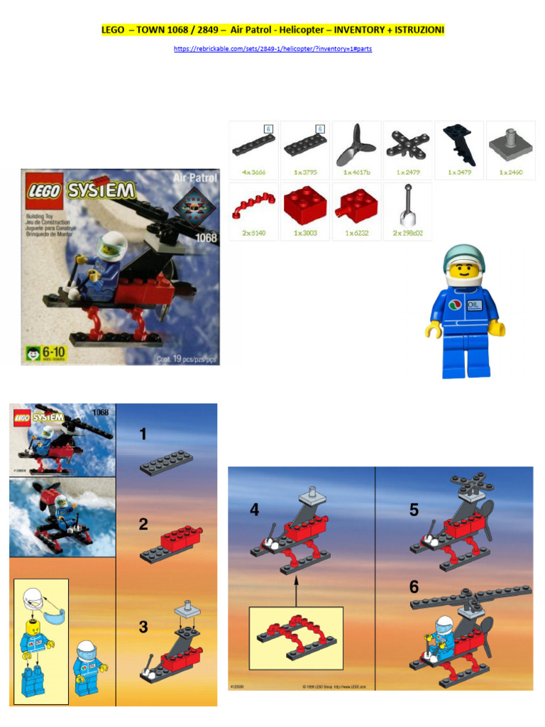 LEGO - TOWN 1068 o 2849 - Air Patrol | PDF