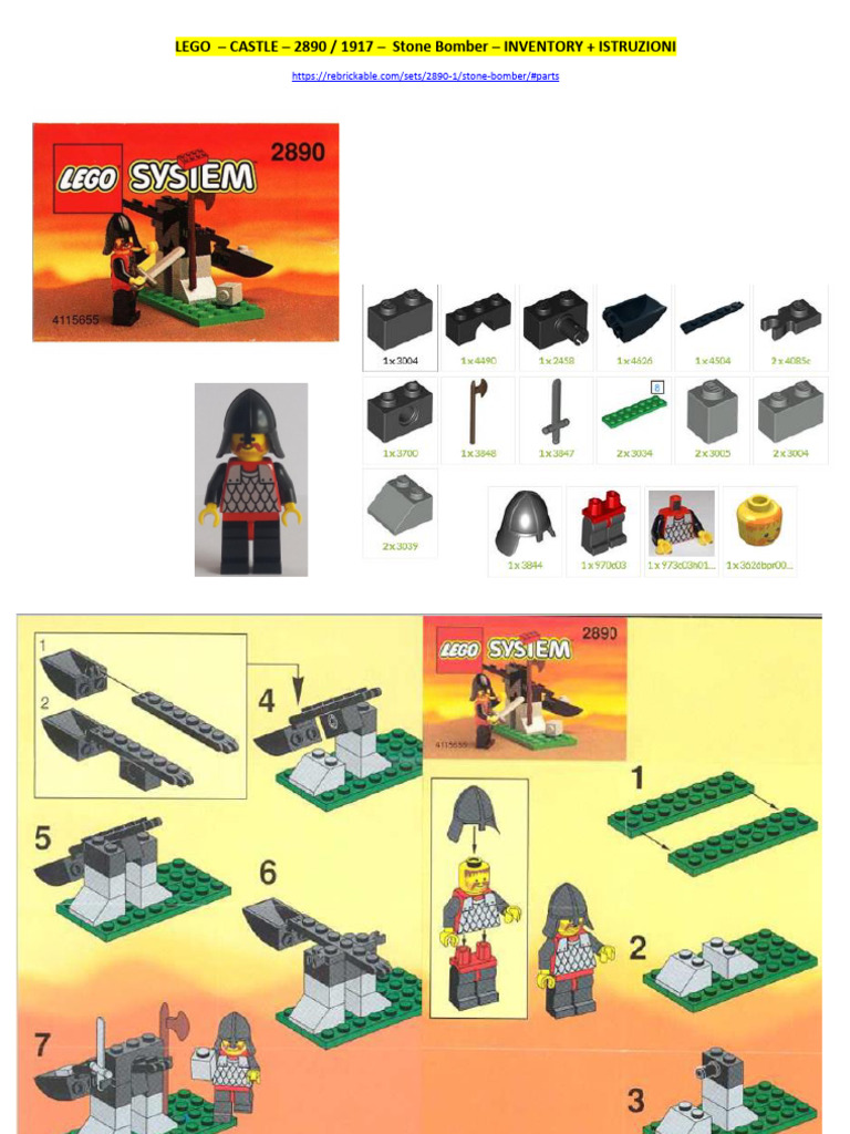 LEGO - CASTLE - 2890 o 1917 - Stone Bomber | PDF