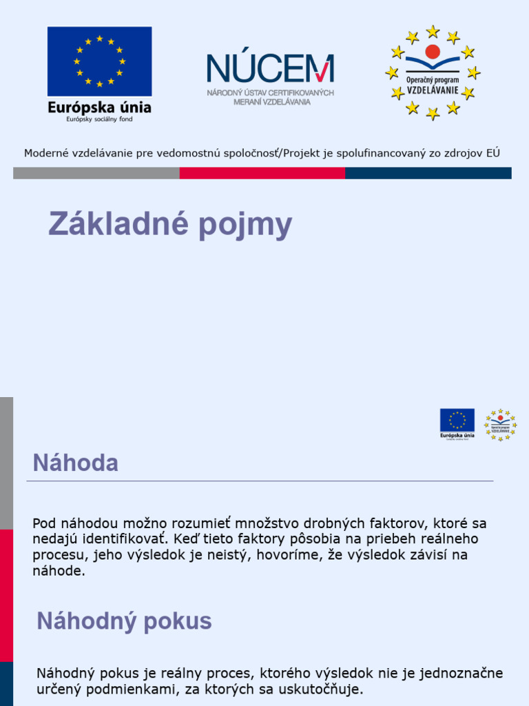 Základné Pojmy Pravdepodobnosti | PDF