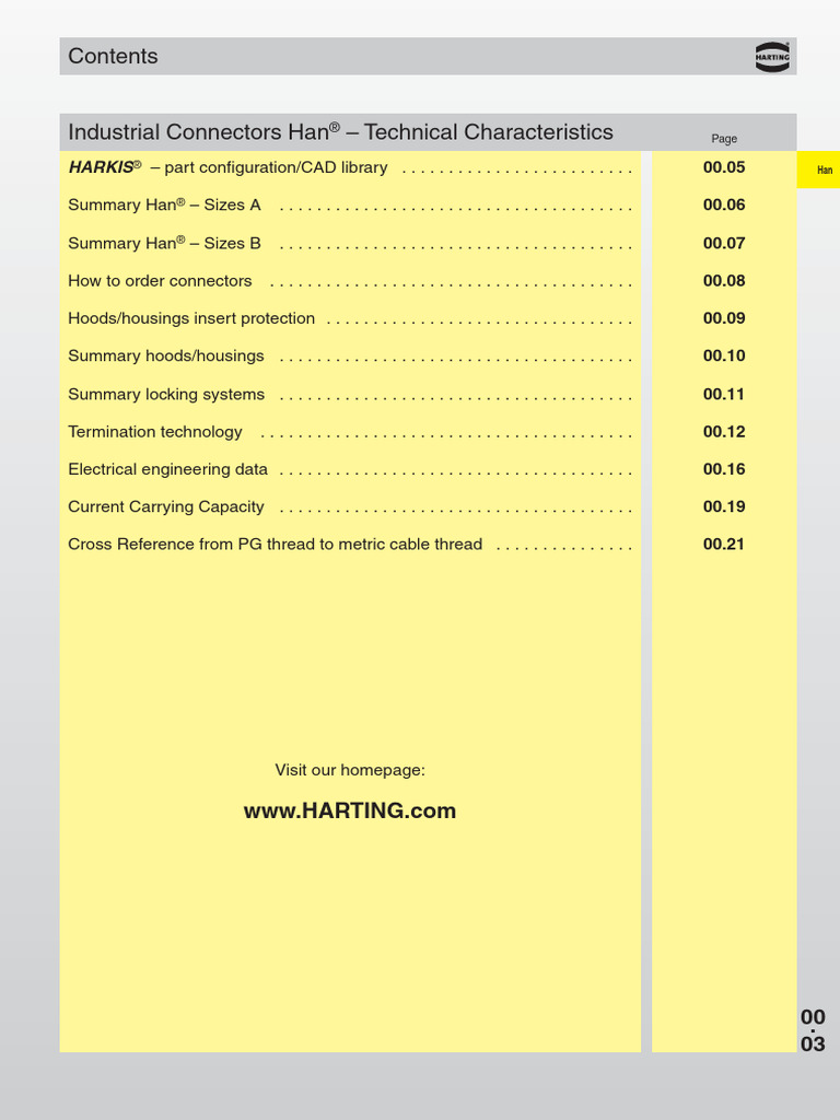 00 Industrial Connectors Han | PDF | Electrical Connector | Wire