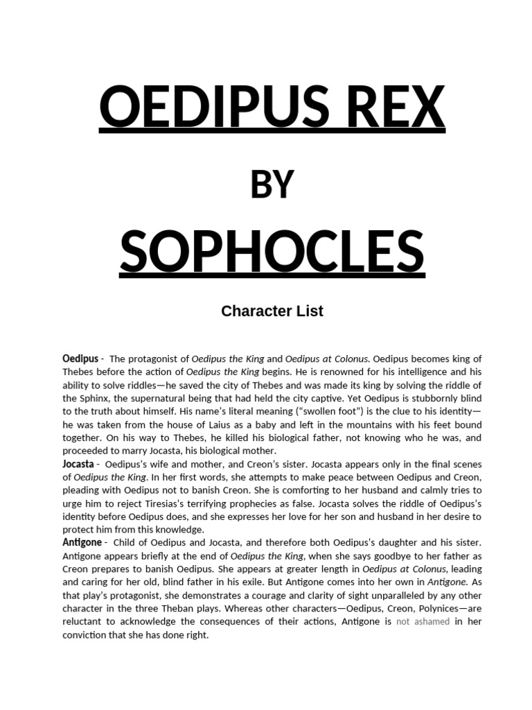 Oedipus Rex | PDF | Oedipus | Ancient Thebes (Boeotia)