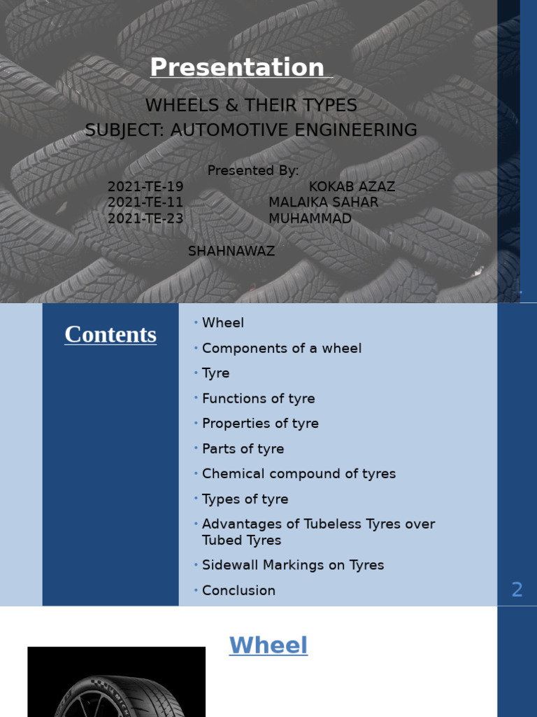 (Final) Types of Wheels (Automotive | PDF | Tire | Wheel
