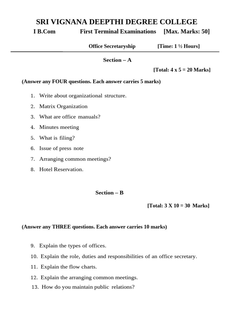 Office Secretaryship | PDF