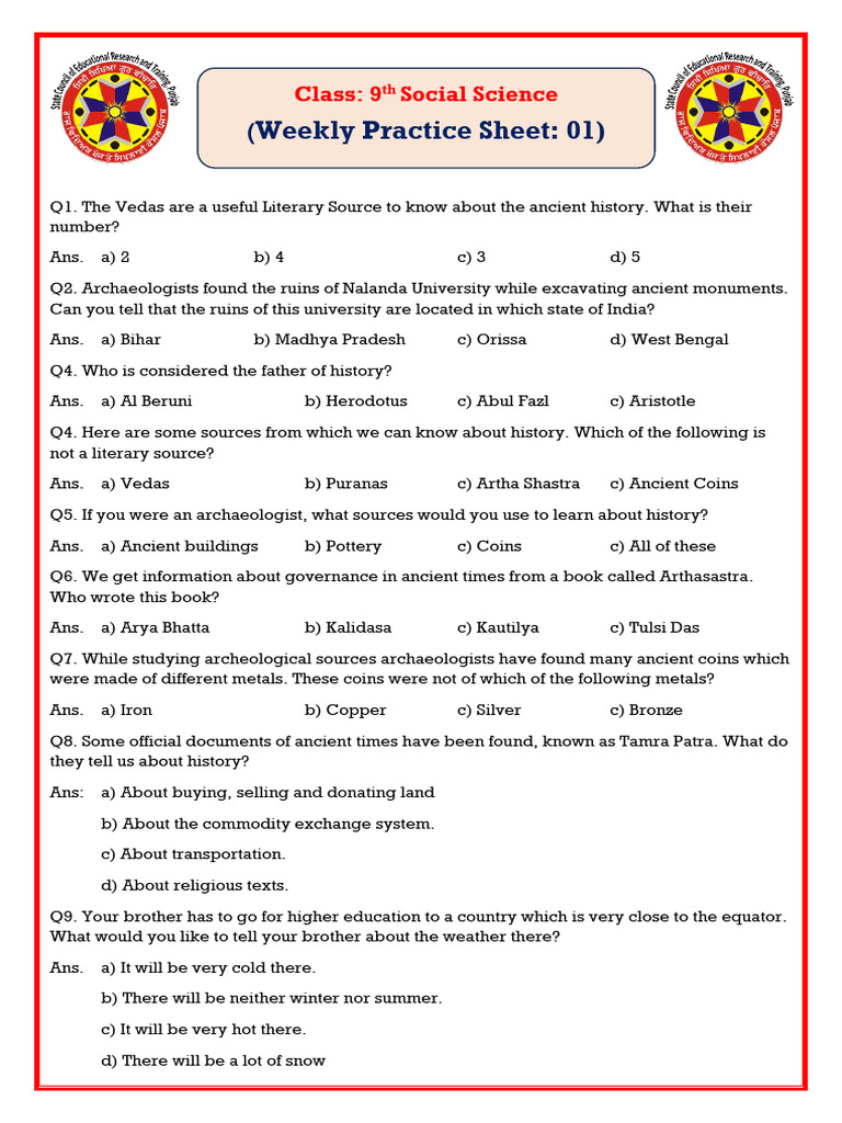 Social Science Practice Sheet 1-Pages-4 | PDF