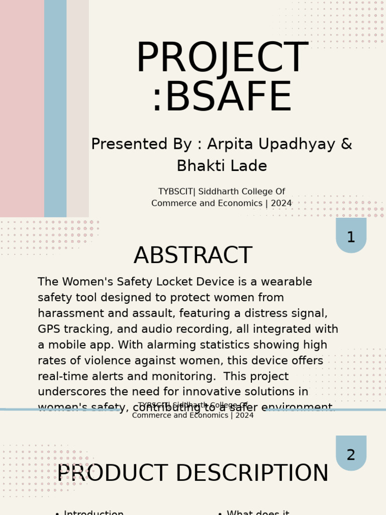 Women's Safety Locket Device Overview | PDF | Wearable Technology ...
