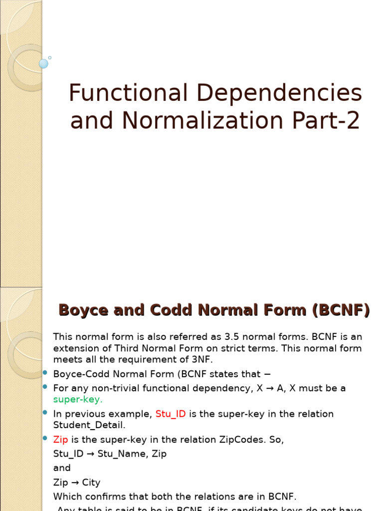 15_FDs and Normalization Part-2 | PDF | Data Management | Databases 15_FDs and Normalization Part-2 | PDF | Data Management | Databases