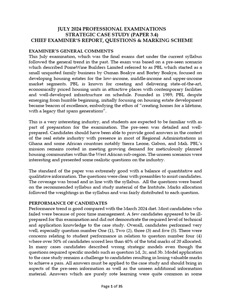 STRATEGIC CASE STUDY PAPER 3.4 July 2024 | PDF | Cost Of Capital | Taxes