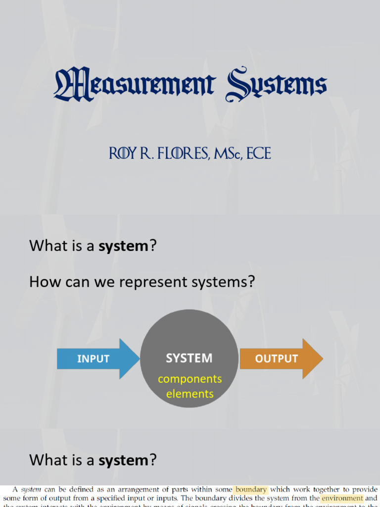 Lec 01 Measurement Systems | PDF