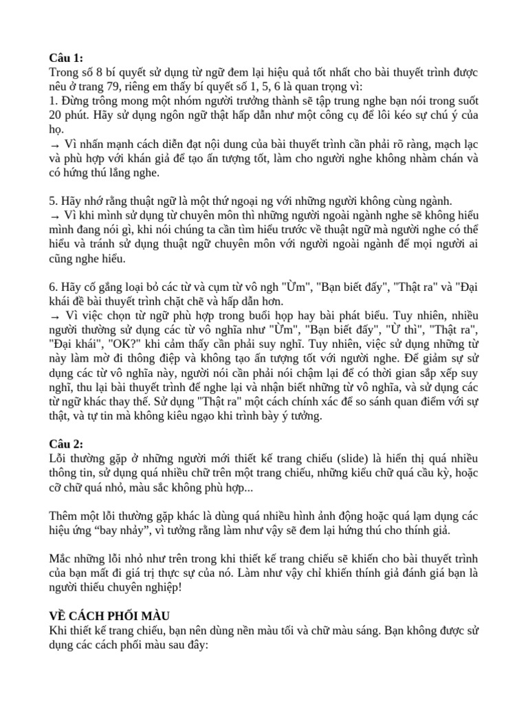 KNM BT TUẦN 3 | PDF