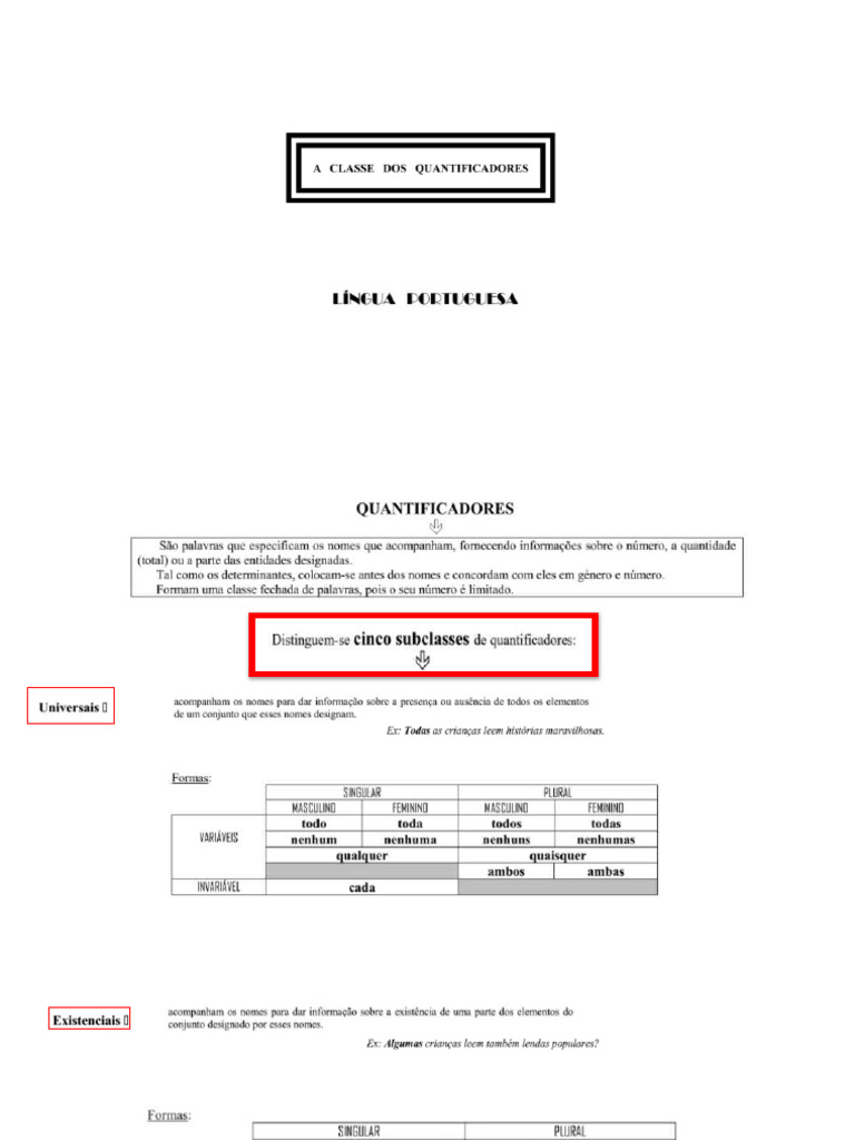 Quantificadores | PDF