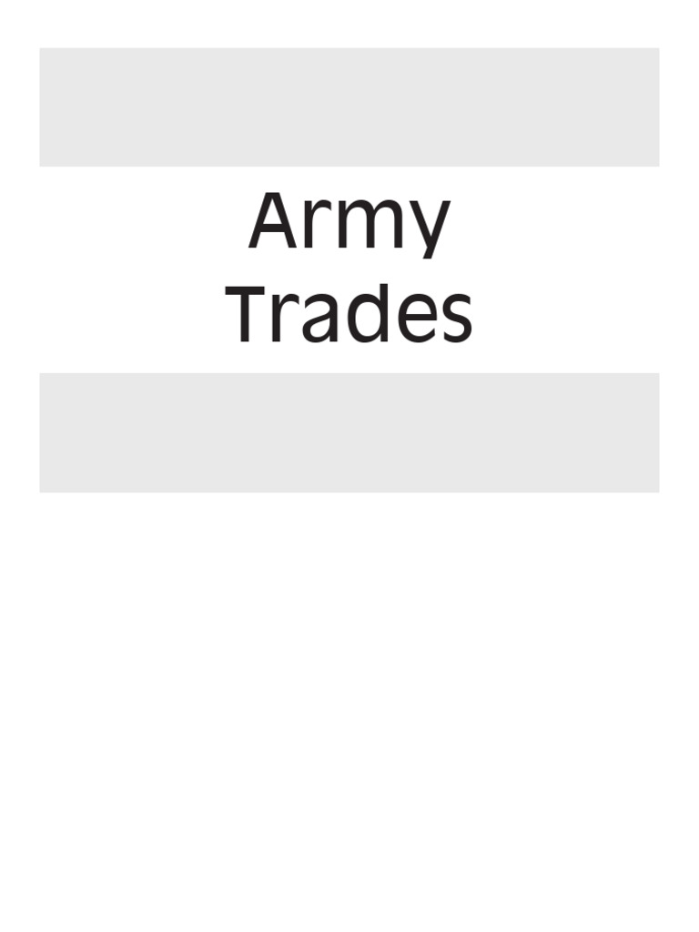 Indian Army Trades and Civilian Equivalents | PDF | Soldier | Military