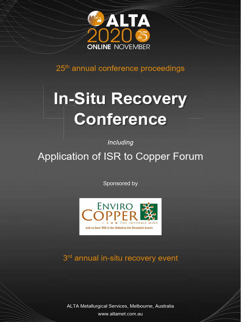 Economic Modelling and Application of In-Situ Recovery in Hard Rock ...