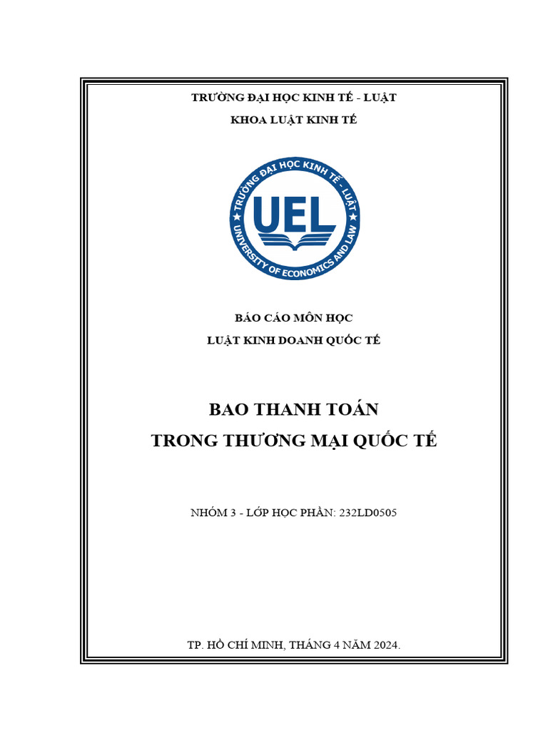 Luật KDQT - Nhóm 4 - Bao thanh toán | PDF