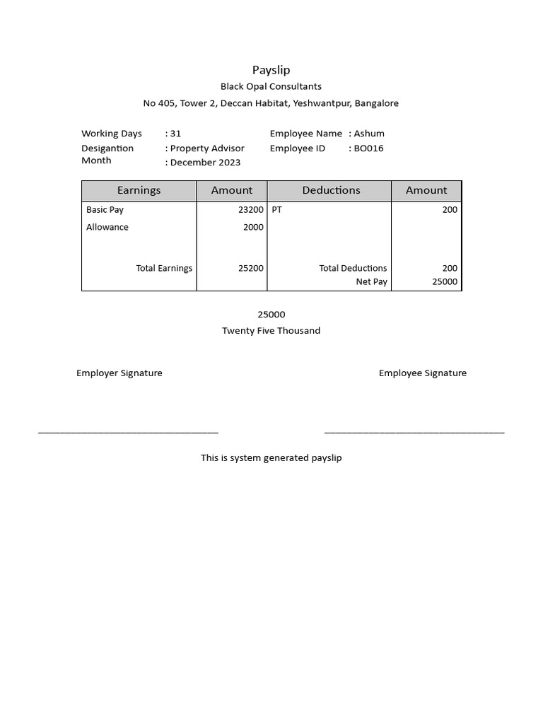 Payslip Dec 2023 | PDF