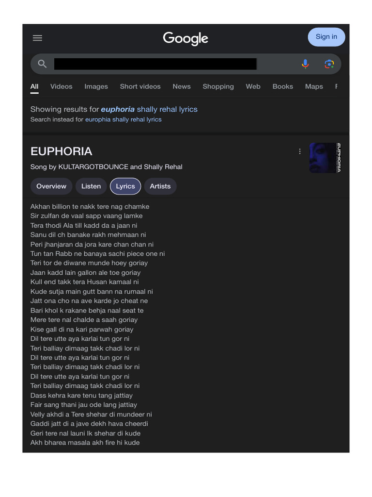 Europhia Shally Rehal Lyrics - Google Search | PDF | Apple Inc. Software | I Phone