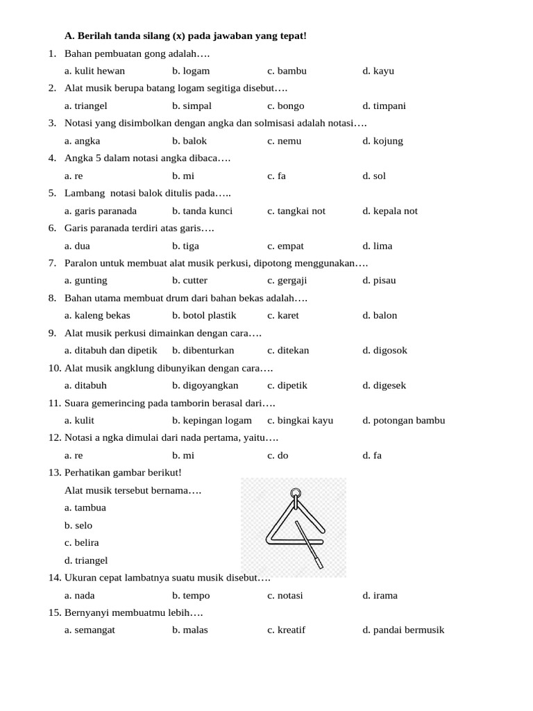 Alat Musik Perkusi dan Notasi Dasar | PDF