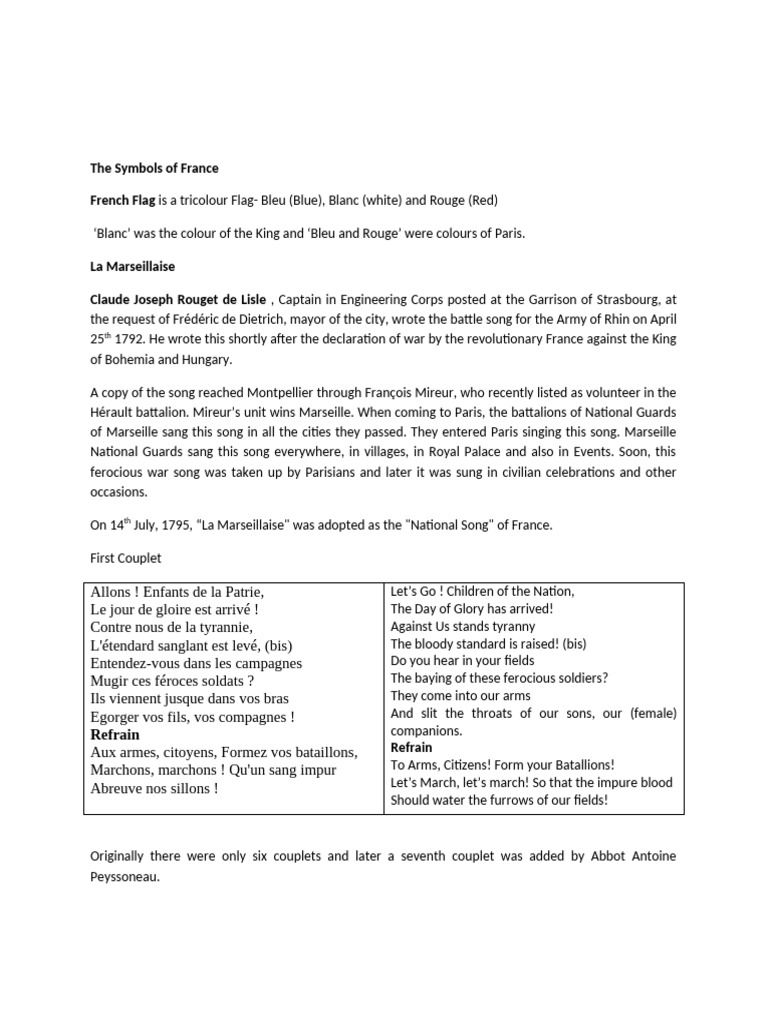 French National Symbols Explained | PDF | France | National Symbols Of ...