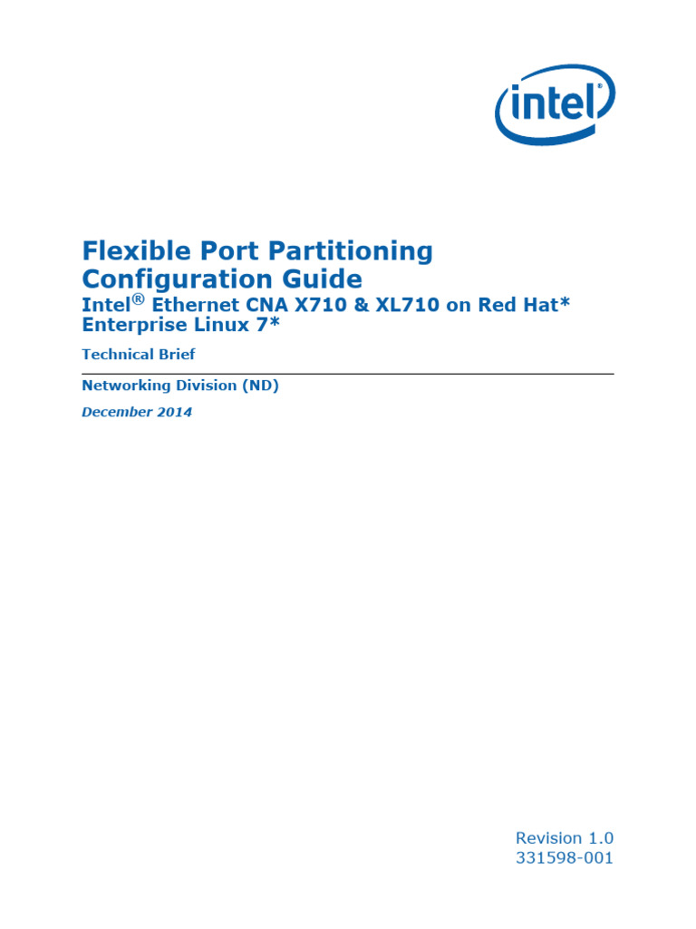 xl710 Flexible Port Partitioning Config Guide Gbe Linux Brief | PDF | Network Interface ...