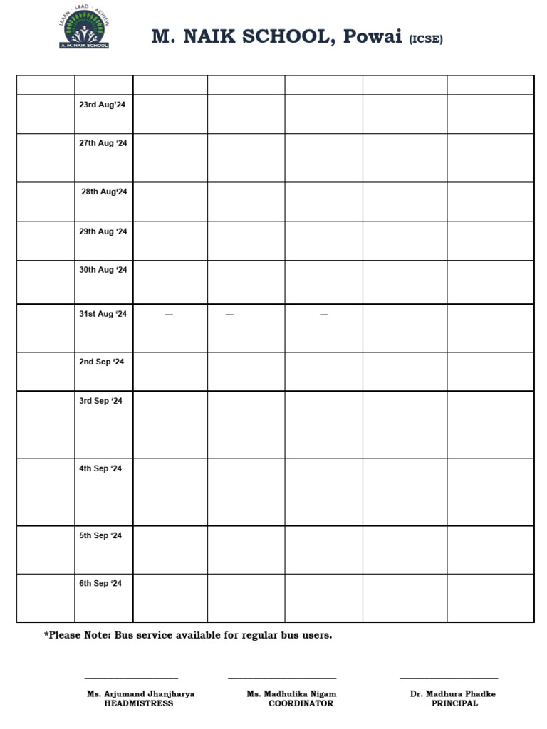 Grade 10 - A Y 2024-25 First Term Examination Timetable and Portion | PDF | Drawing ...
