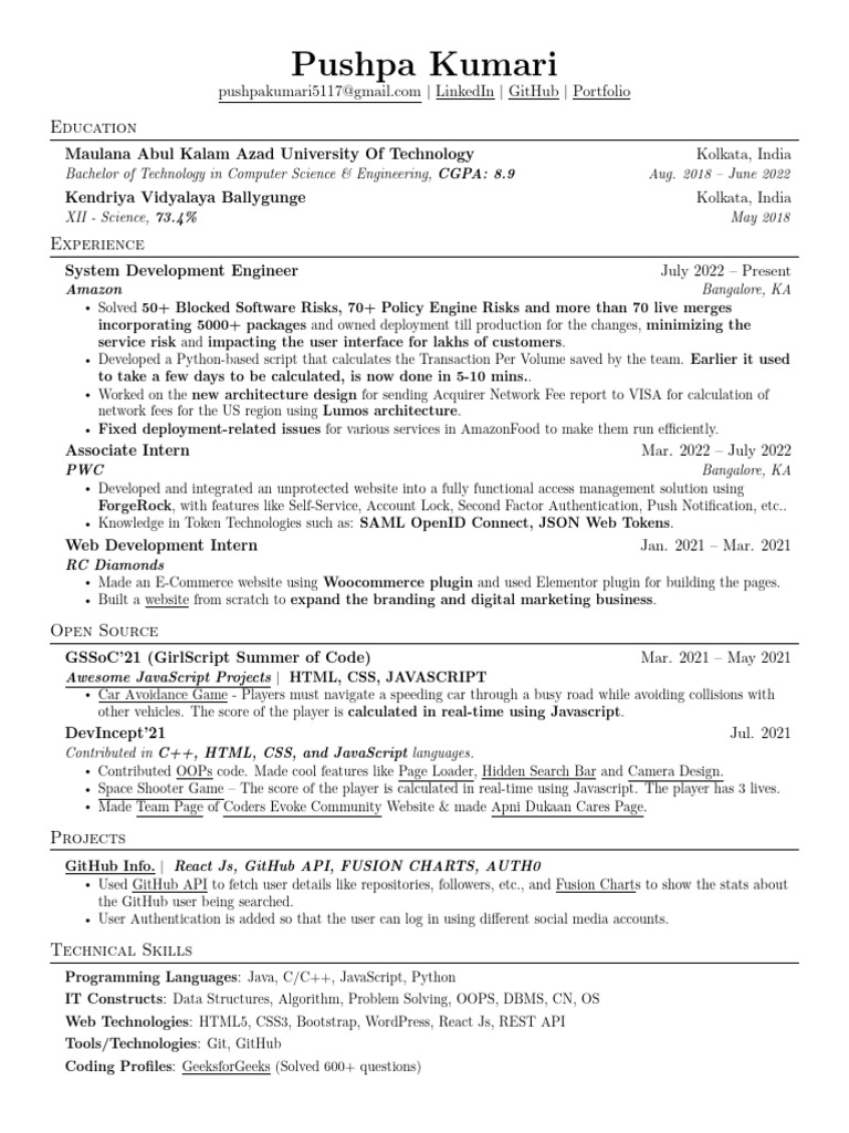 Pushpa Resume PDF | PDF | Java Script | Systems Architecture Pushpa Resume PDF | PDF | Java Script | Systems Architecture