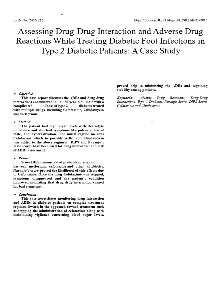 Assessing Drug-Drug Interaction and Adverse Drug Reactions While ...