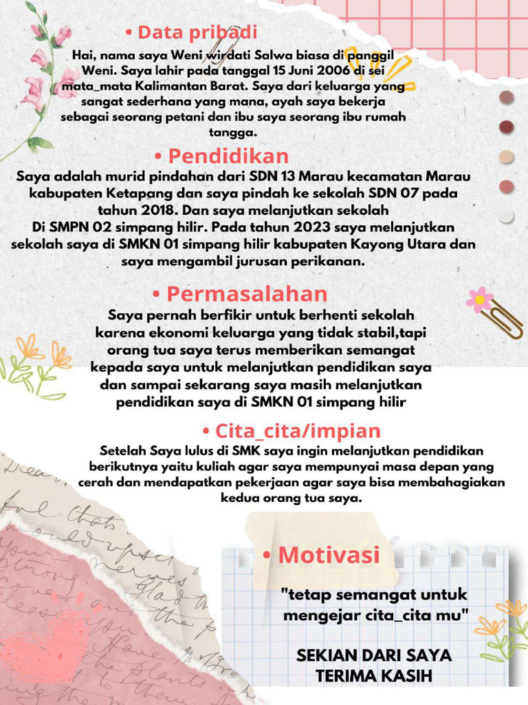 Autobiografi Weni | PDF