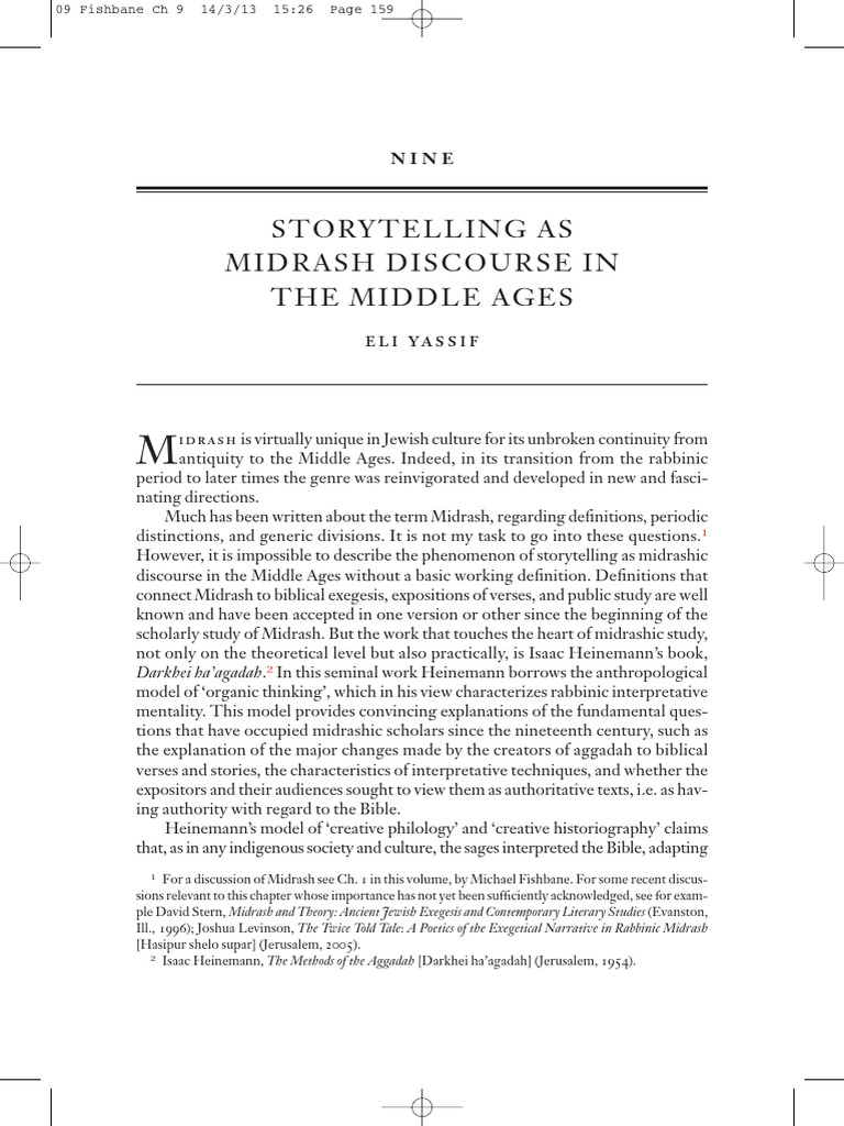 Midrash Discourse in Medieval Storytelling | PDF | Midrash | Exegesis