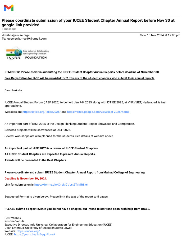 Gmail - Please Coordinate Submission of Your IUCEE Student Chapter ...