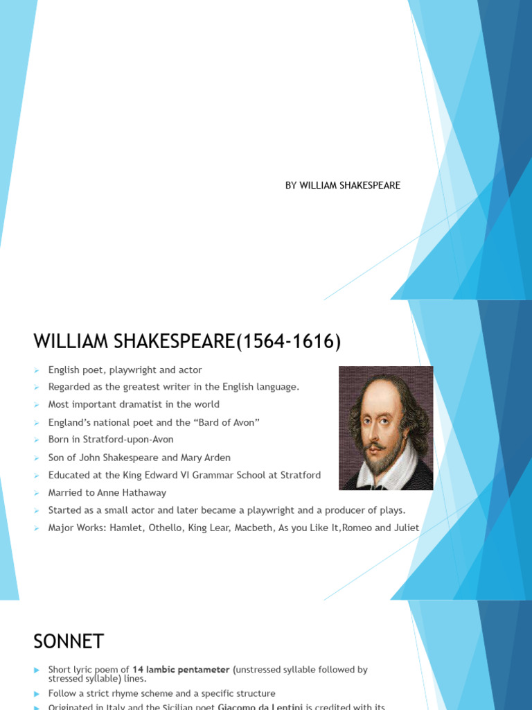 Sonnet 18: by William Shakespeare | PDF | Sonnets | Shakespeare's Sonnets