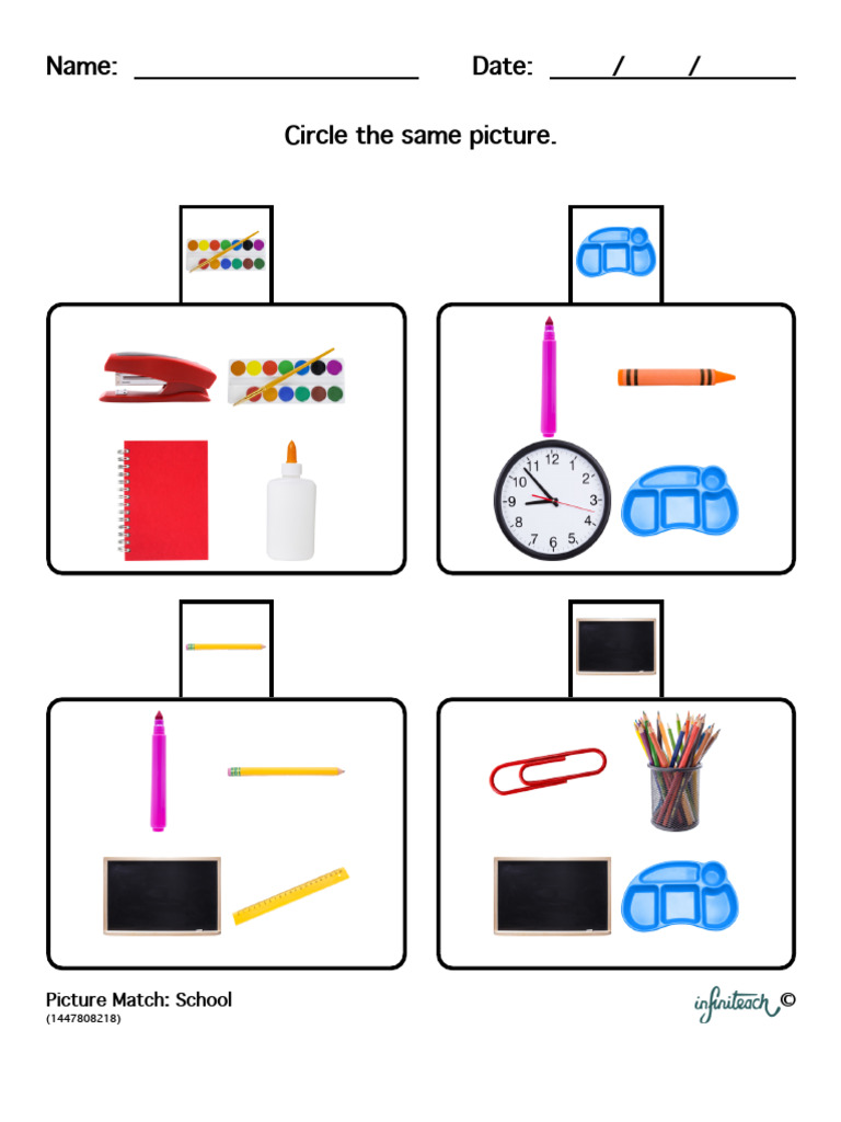 Picture Match School 83 53 1447808218 | PDF