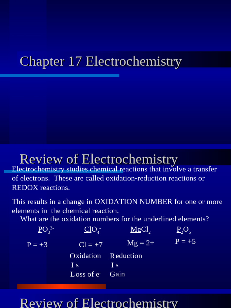 Understanding Electrochemistry Concepts | PDF | Electrochemistry | Redox