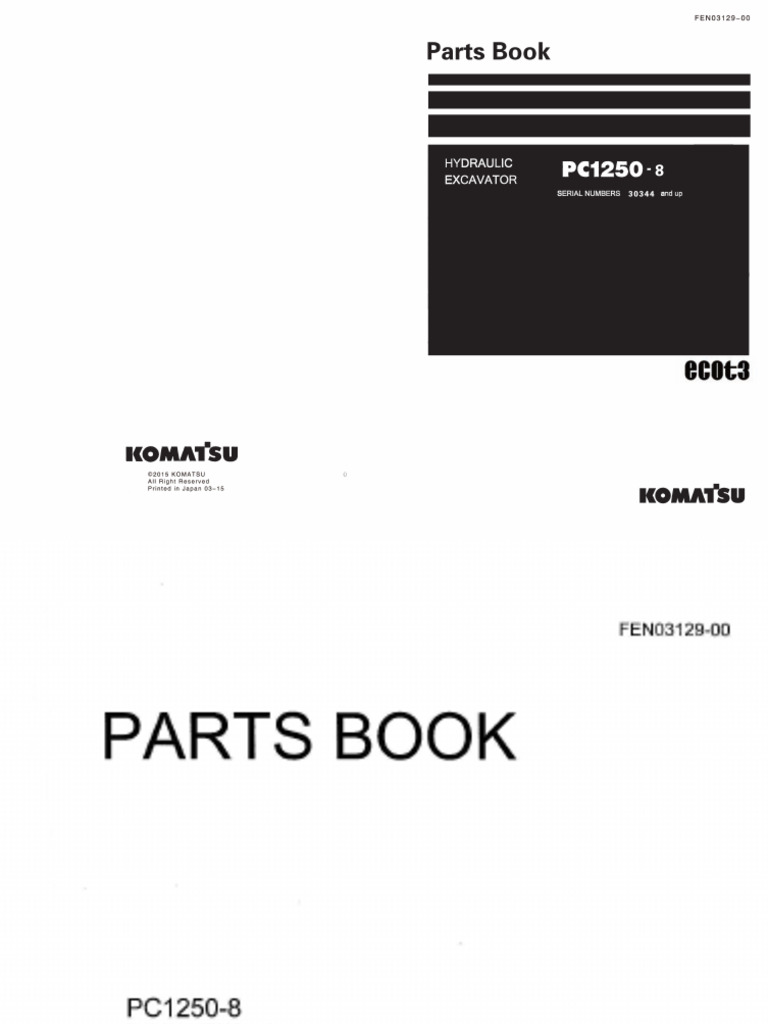 Pc1250-8 Part Book | PDF