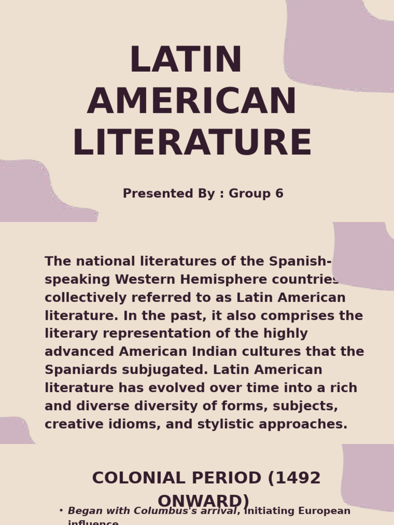 G3 Latin American Literature | PDF | Latin America | Latin American ...