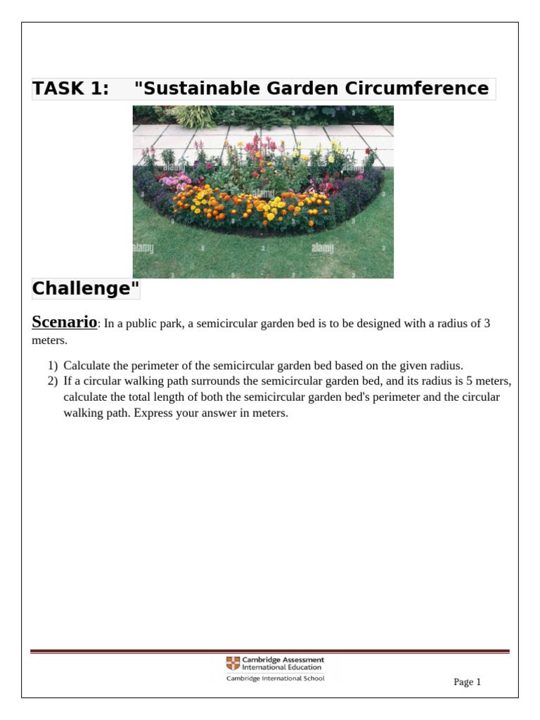 Real Life Activity Circumference (Observation) | PDF | Circle | Area