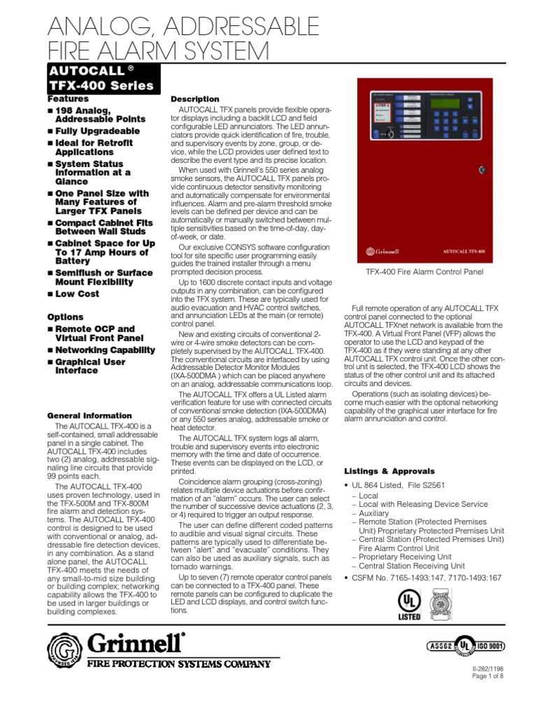Grinnell Fire Panel | PDF | Relay | Light Emitting Diode