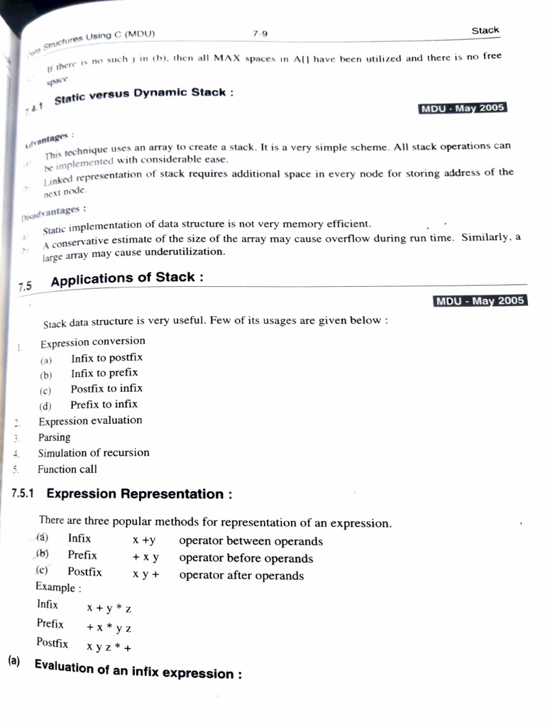 DSA Notes Polish Notation | PDF | Notation | Software Engineering
