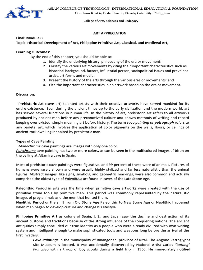 Artapp-Module-8 (1) | PDF | Middle Ages | Church (Building)