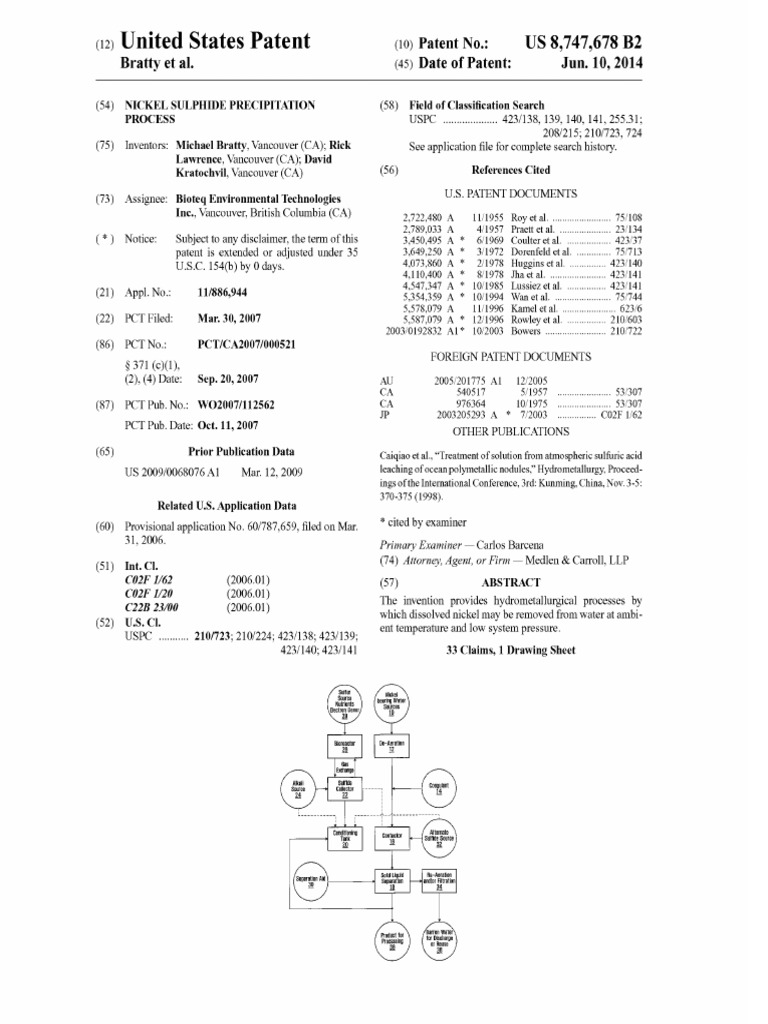 Nickel Sulphide Precipitation Process | PDF
