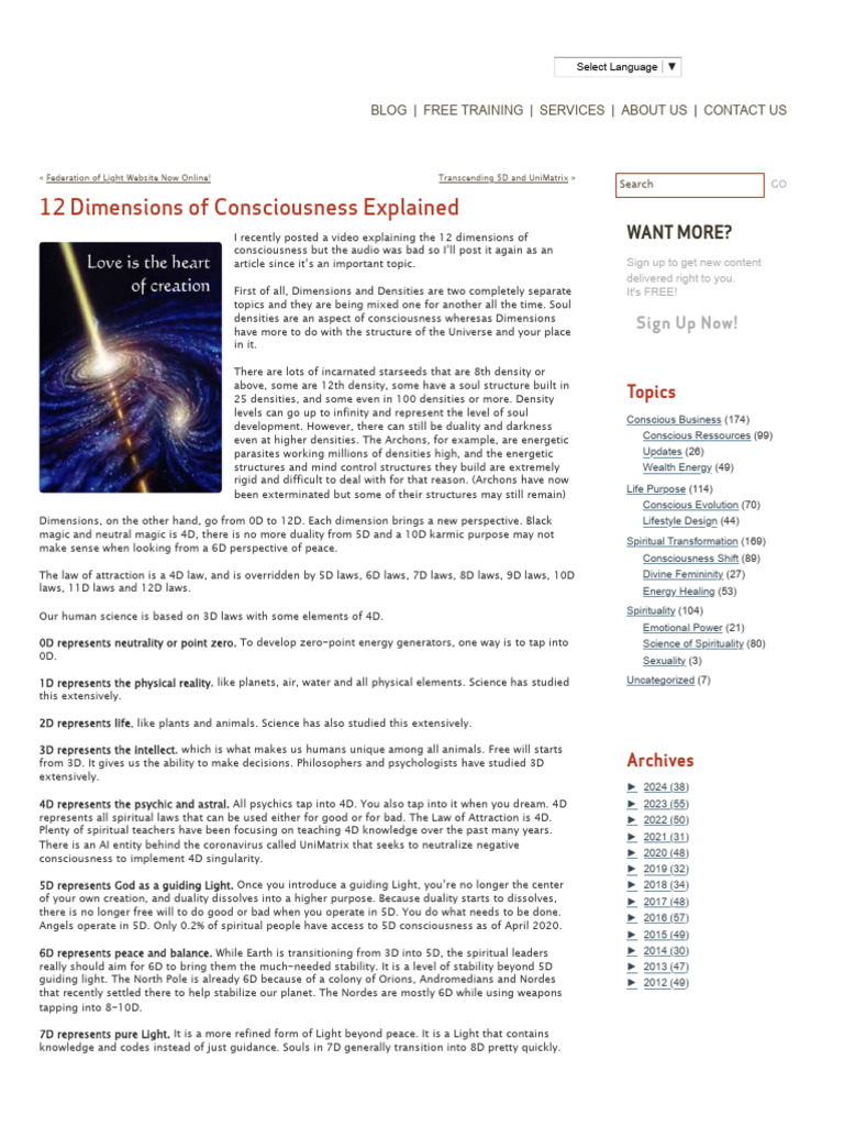 12 Dimensions of Consciousness Guide | PDF | Soul | Consciousness