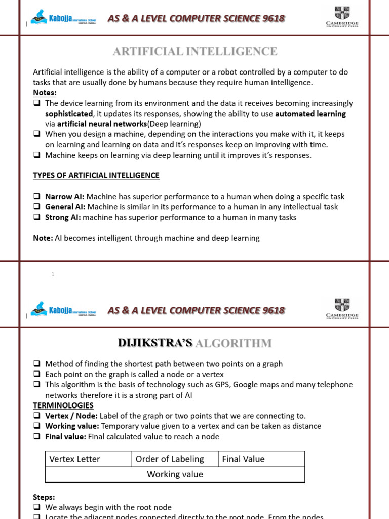 Artificial Intelligence (Comp Sci A-Level) | PDF | Machine Learning | Artificial Neural Network