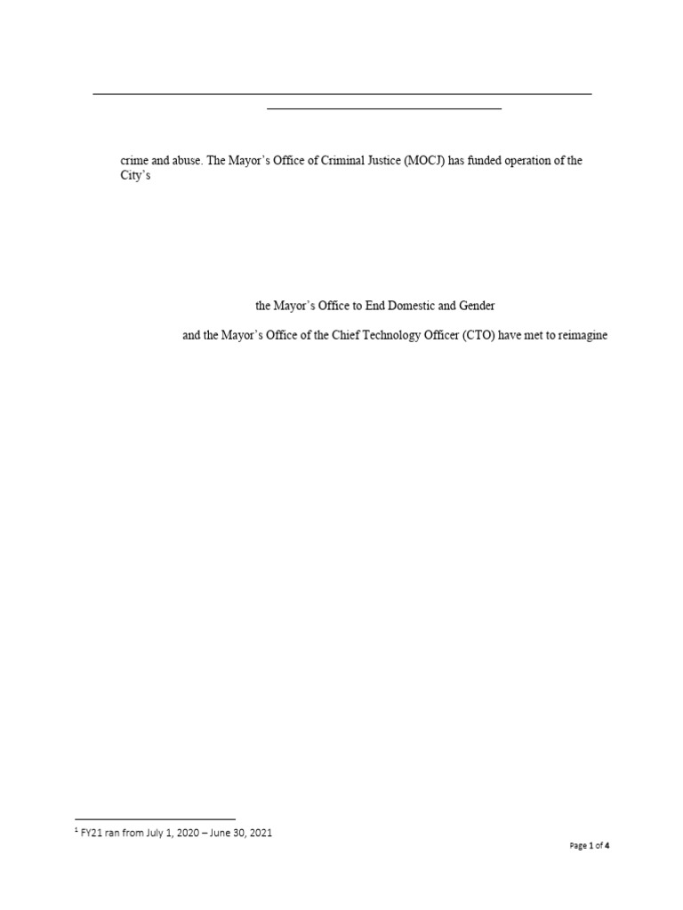 NYC Domestic Violence Hotline Proposal | PDF | Request For Proposal ...