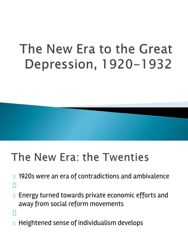 Week Four, 1920 and Great Depression Spr21 | PDF | Great Depression ...