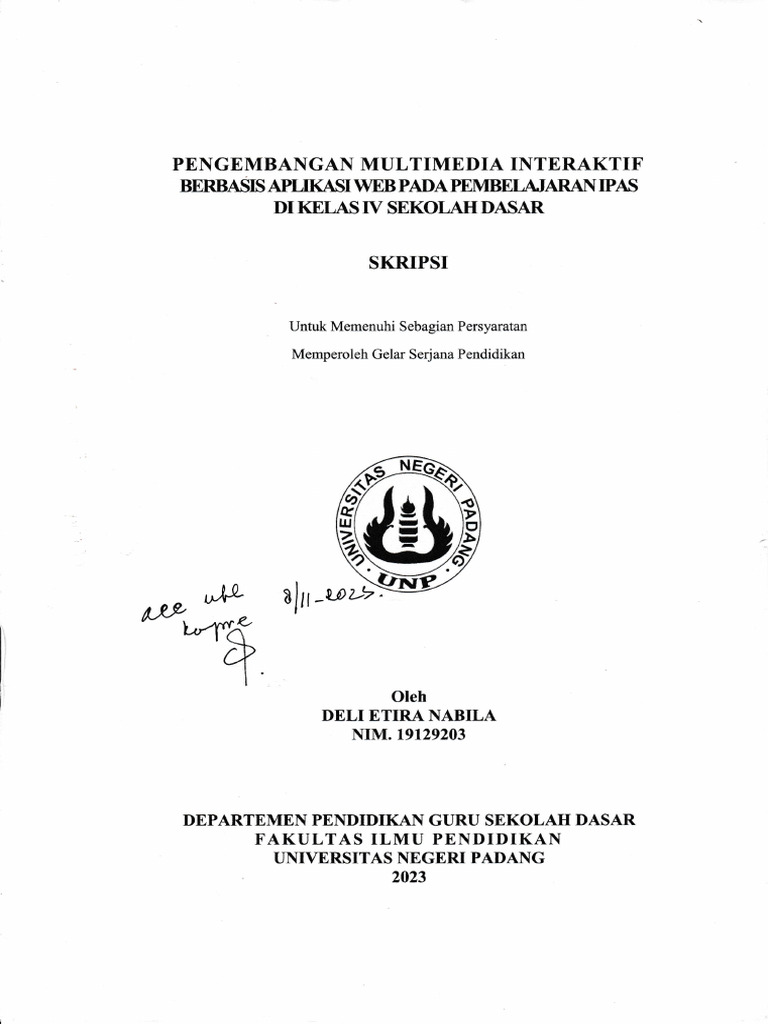 Cover Skripsi | PDF